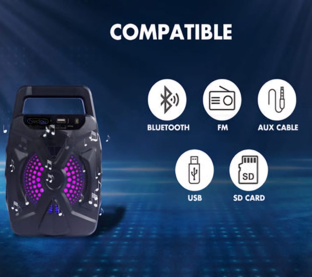 Nedlog Sound Beast 10W Output, Portable Wireless Speaker with Bluetooth ...
